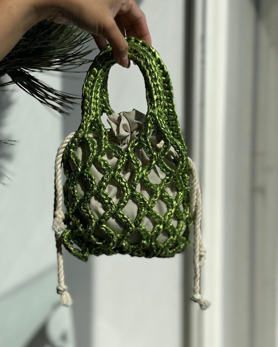 Metallic Green Net Bag – shopatsauce.com