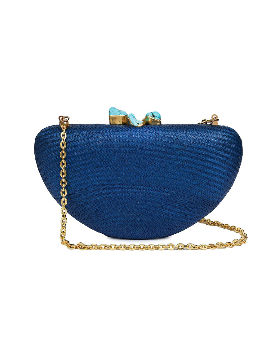 Margot Royal Blue Handbag with Aqua Stone – shopatsauce.com